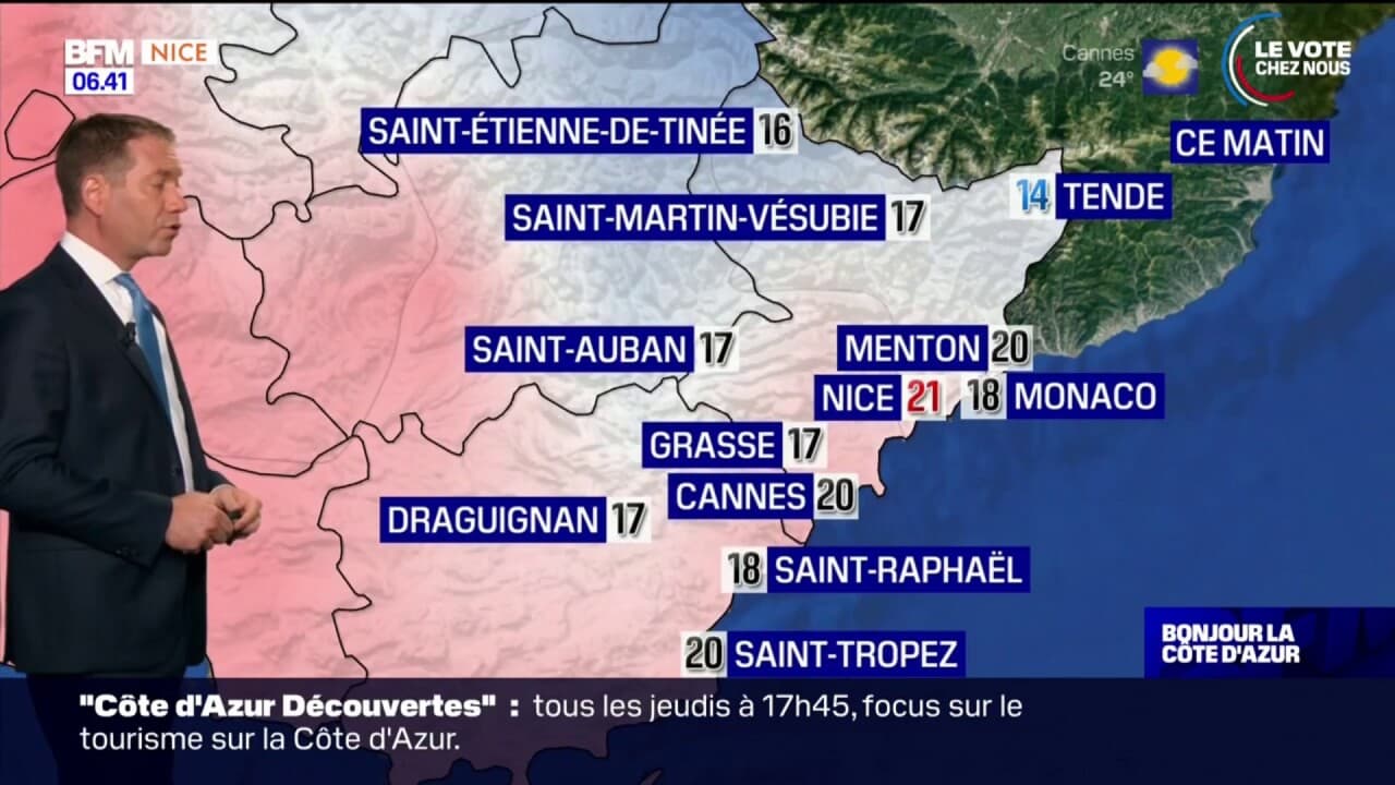 Météo Côte d’Azur: un ciel partagé entre nuages et éclaircies, 28°C ...