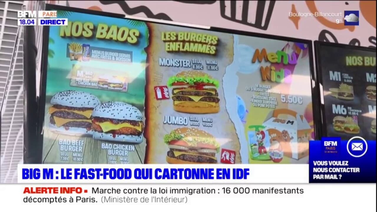 Île-de-France: l'enseigne de fast-food Big M cartonne auprès des ...