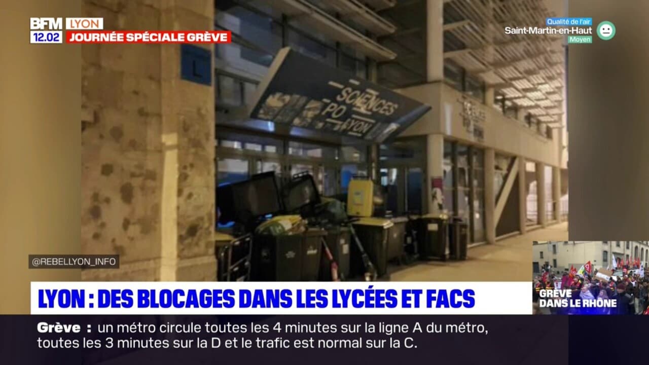 Lyon: des blocages dans les lycées, 80% de gréviste à Feyzin