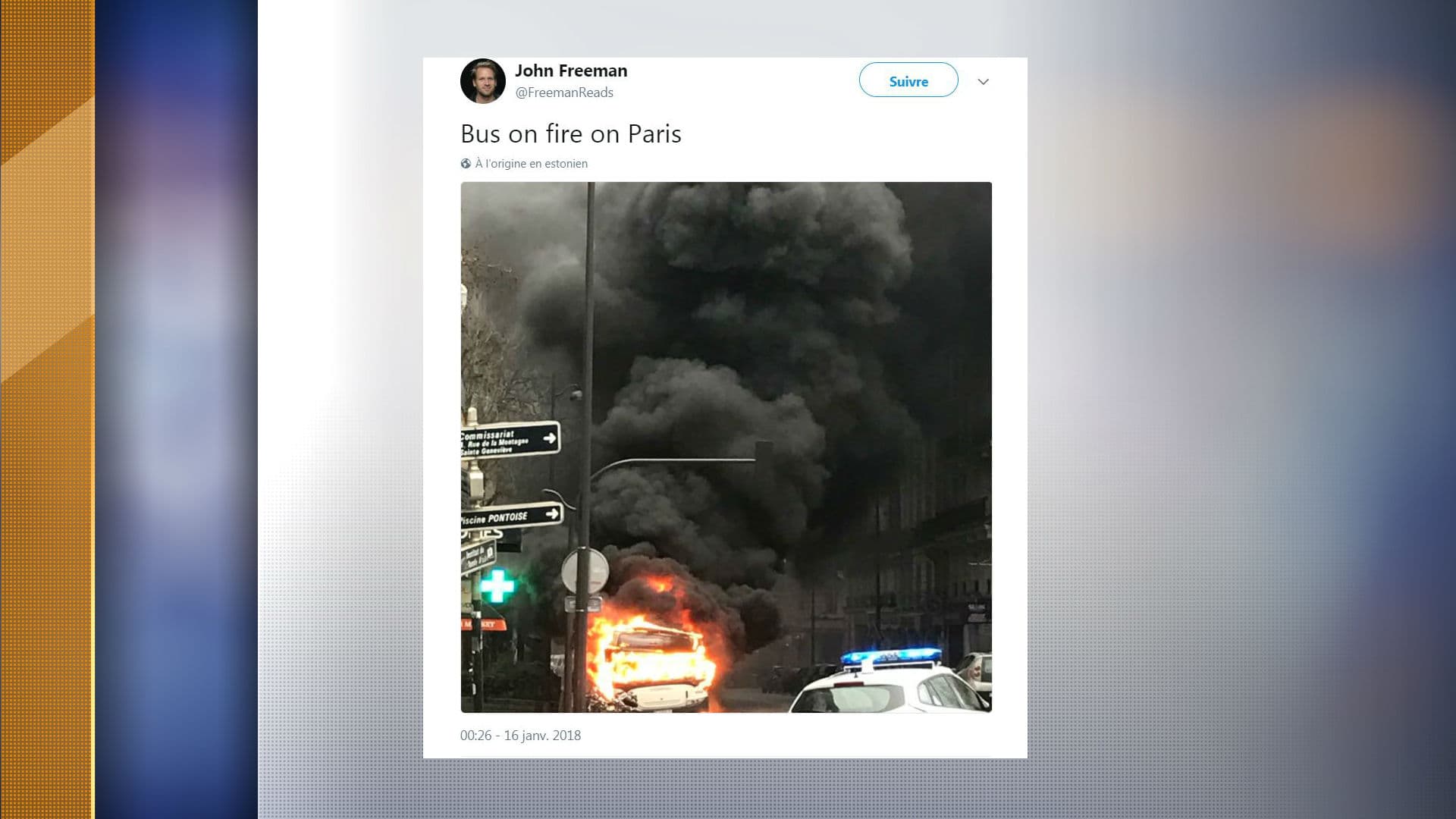 Un bus de la RATP prend feu en pleine rue à Paris