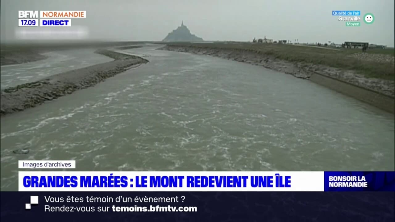 Mont-Saint-Michel: avec les grandes marées, le monument redevient une île