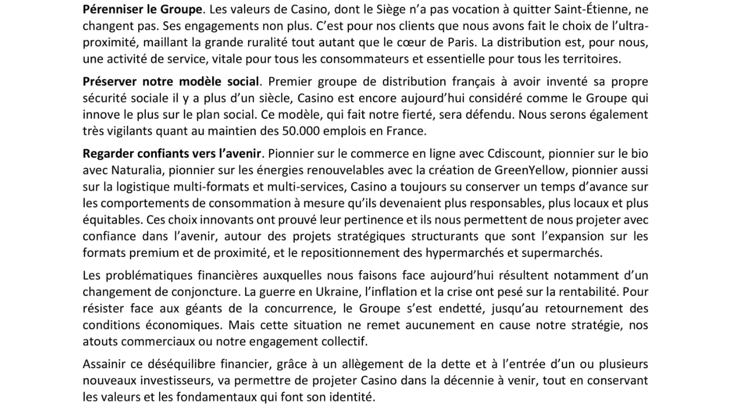 Casino: que contient la lettre de Jean-Charles Naouri adressée aux ...