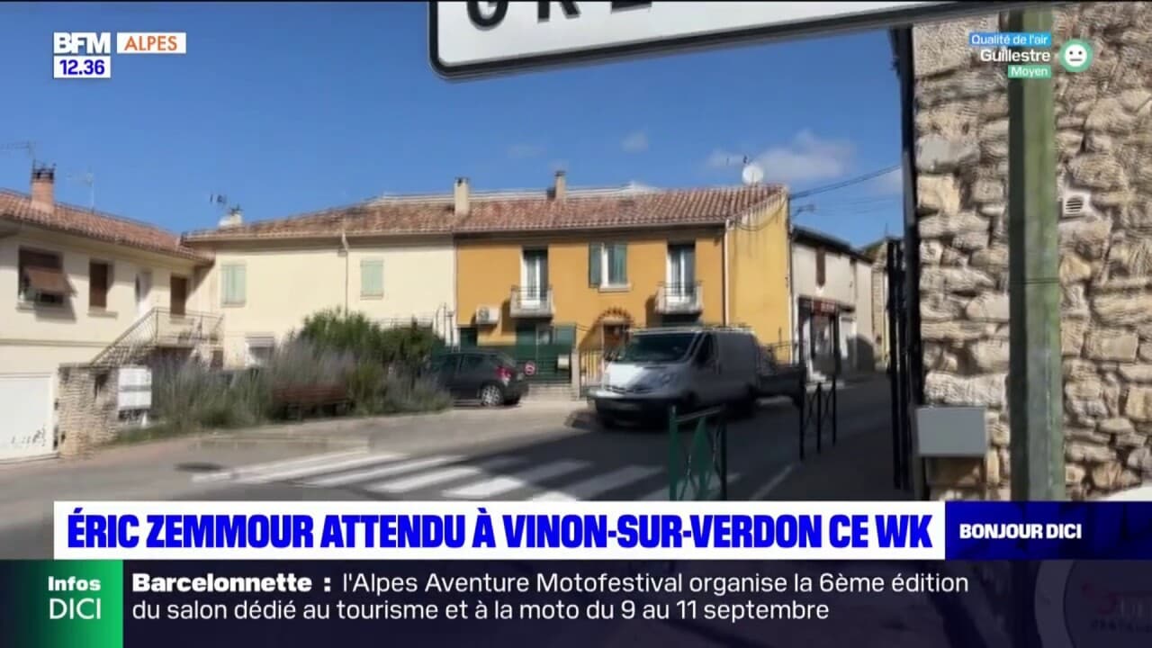 Alpes-de-Haute-Provence: Eric Zemmour attendu à Vinon-sur-Verdon ce ...