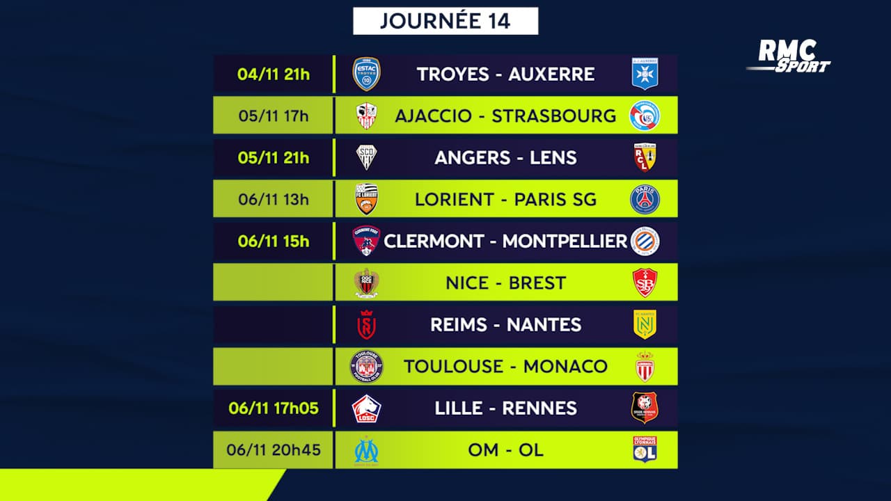 Ligue 1 : Le programme TV de la J14 avec l'Olympico OM OL