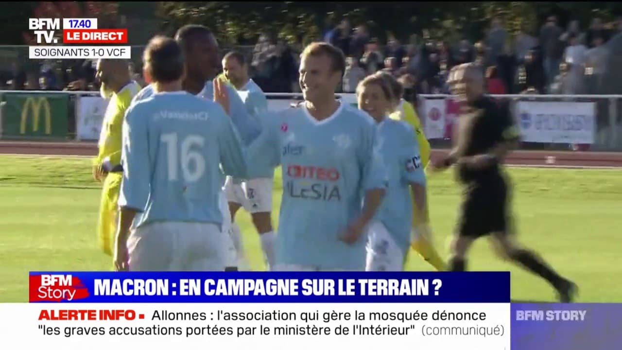 Macron marque sur penalty et relance le Variétés Club de France