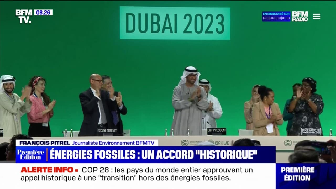 Cop28 Les Pays Du Monde Entier Approuvent Un Appel Historique à Une