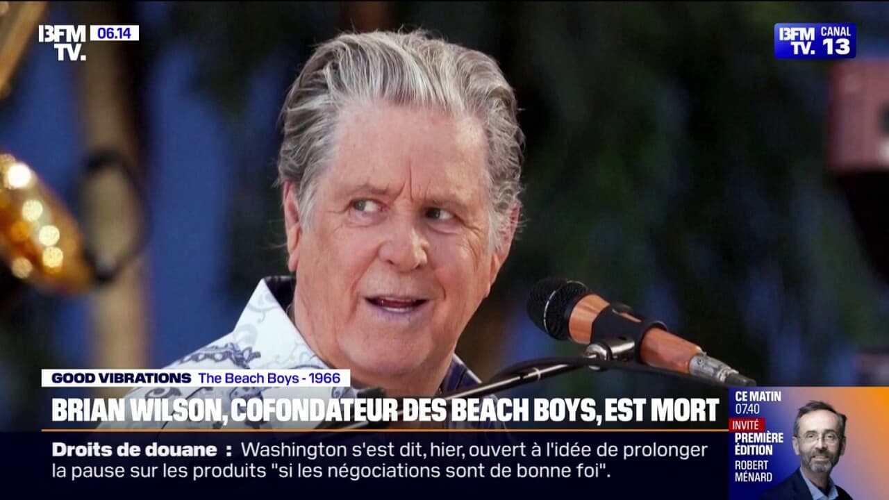 Brian Wilson, chanteur, bassiste, compositeur et cofondateur des Beach ...