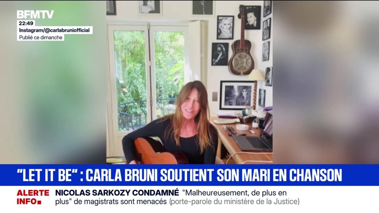 "Let it be": Carla Bruni soutient son mari Nicolas Sarkozy en chanson
