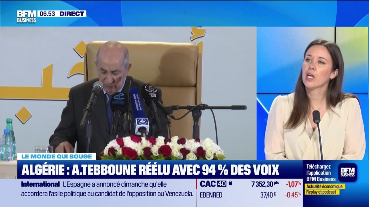 Caroline Loyer : Algérie, A. Tebboune réélu avec 94% des voix - 09/09