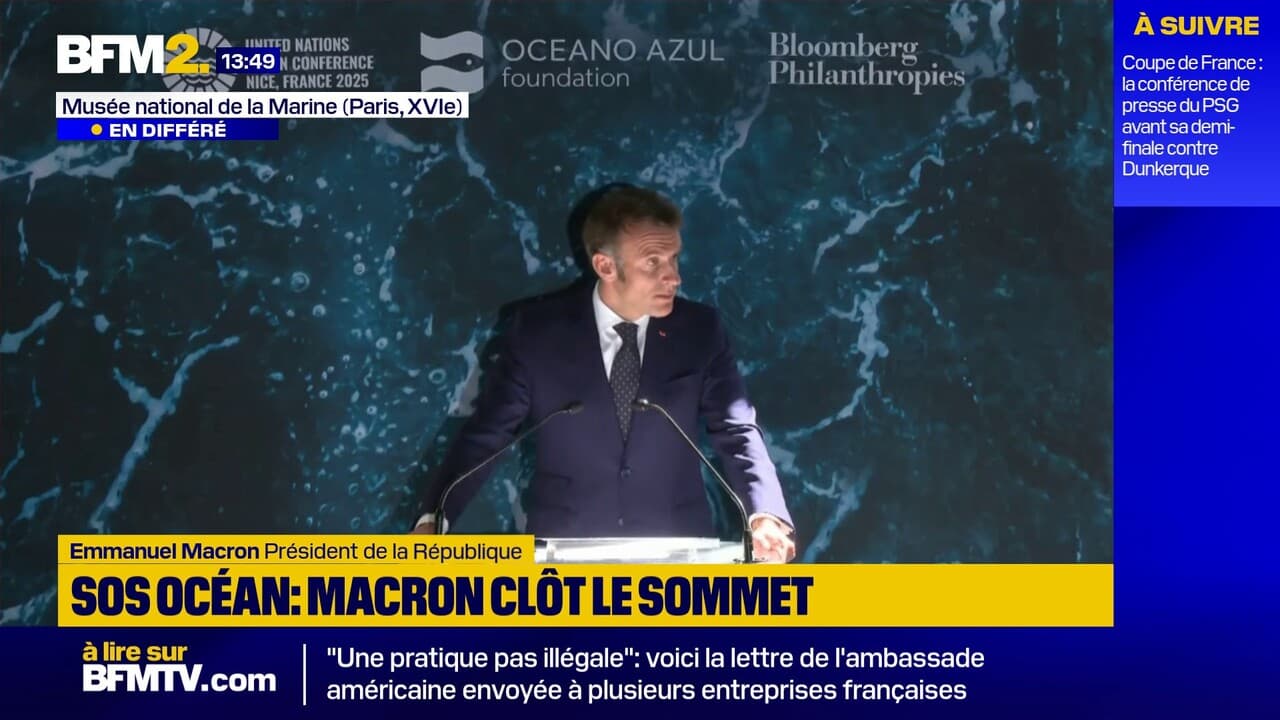 Sommet SOS Océan: "Nous avons une responsabilité de maintenir le ...