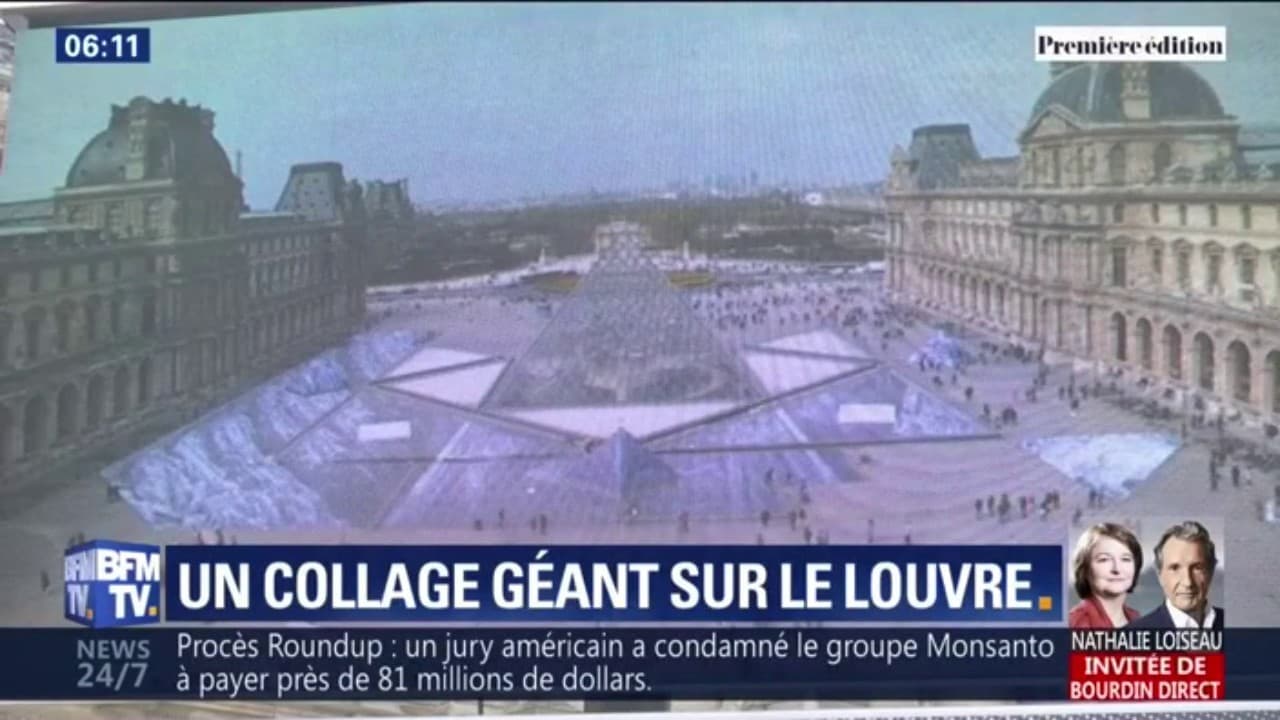 Pour ses 30 ans, la pyramide du Louvre a le droit à un collage ...