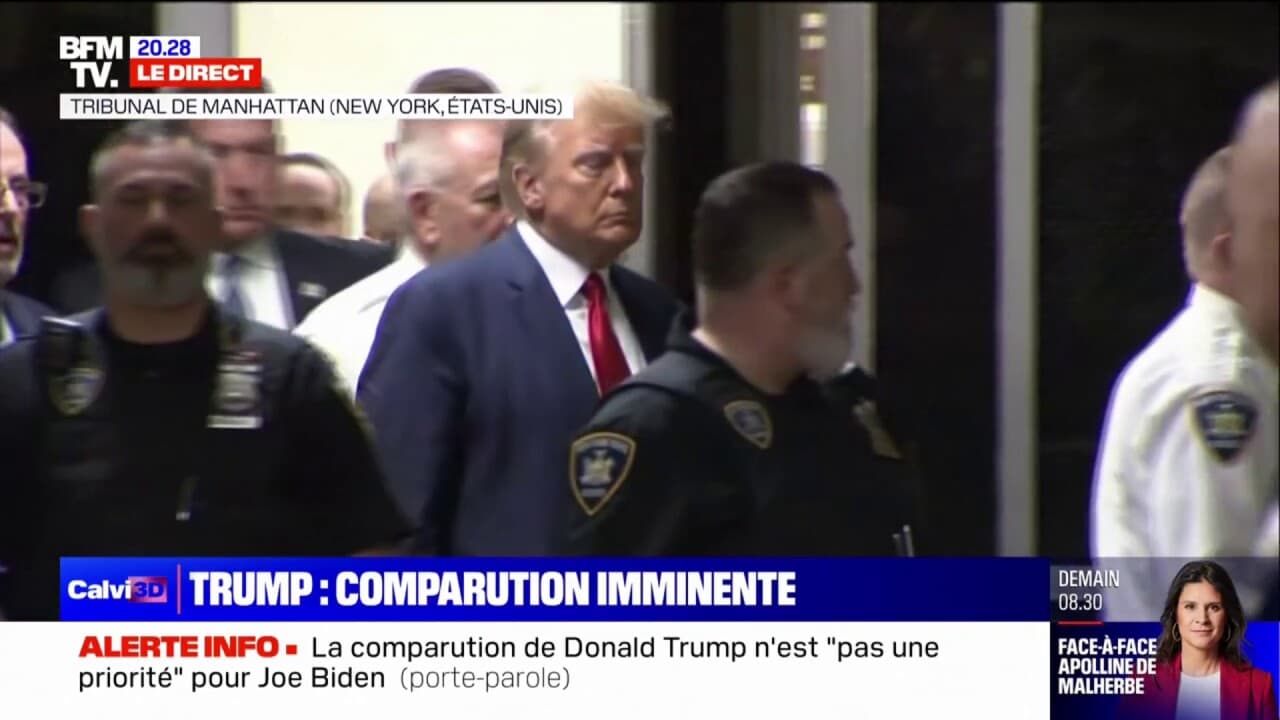 Donald Trump arrive devant le juge