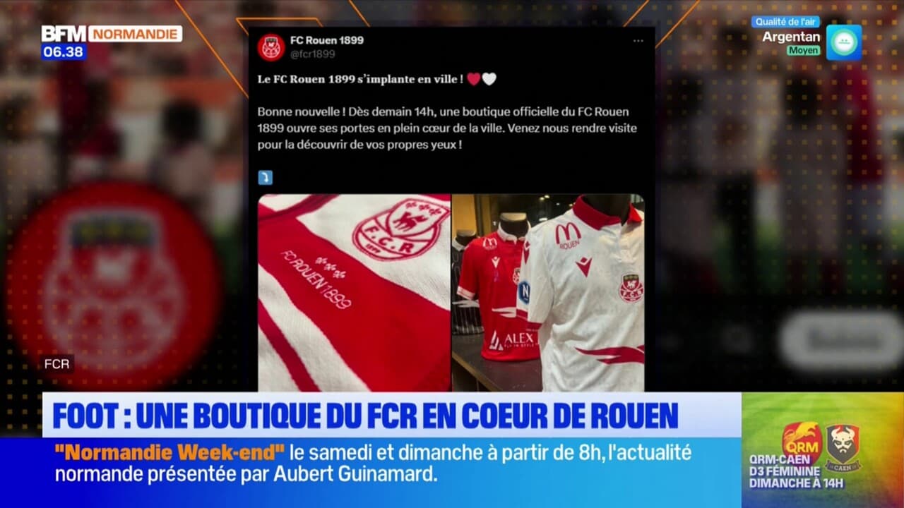 Le FC Rouen ouvre une boutique éphémère au cœur de la ville