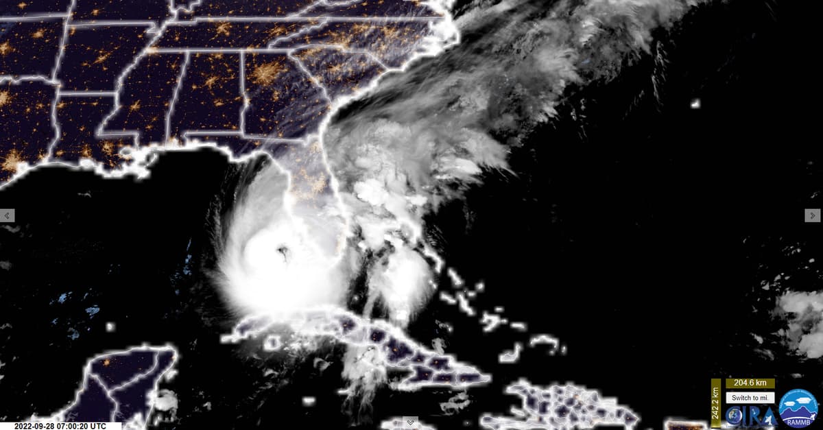 Les images satellites impressionnantes de l'ouragan Ian dans le Golfe ... Les images satellites impressionnantes de l'ouragan Ian dans le Golfe ...