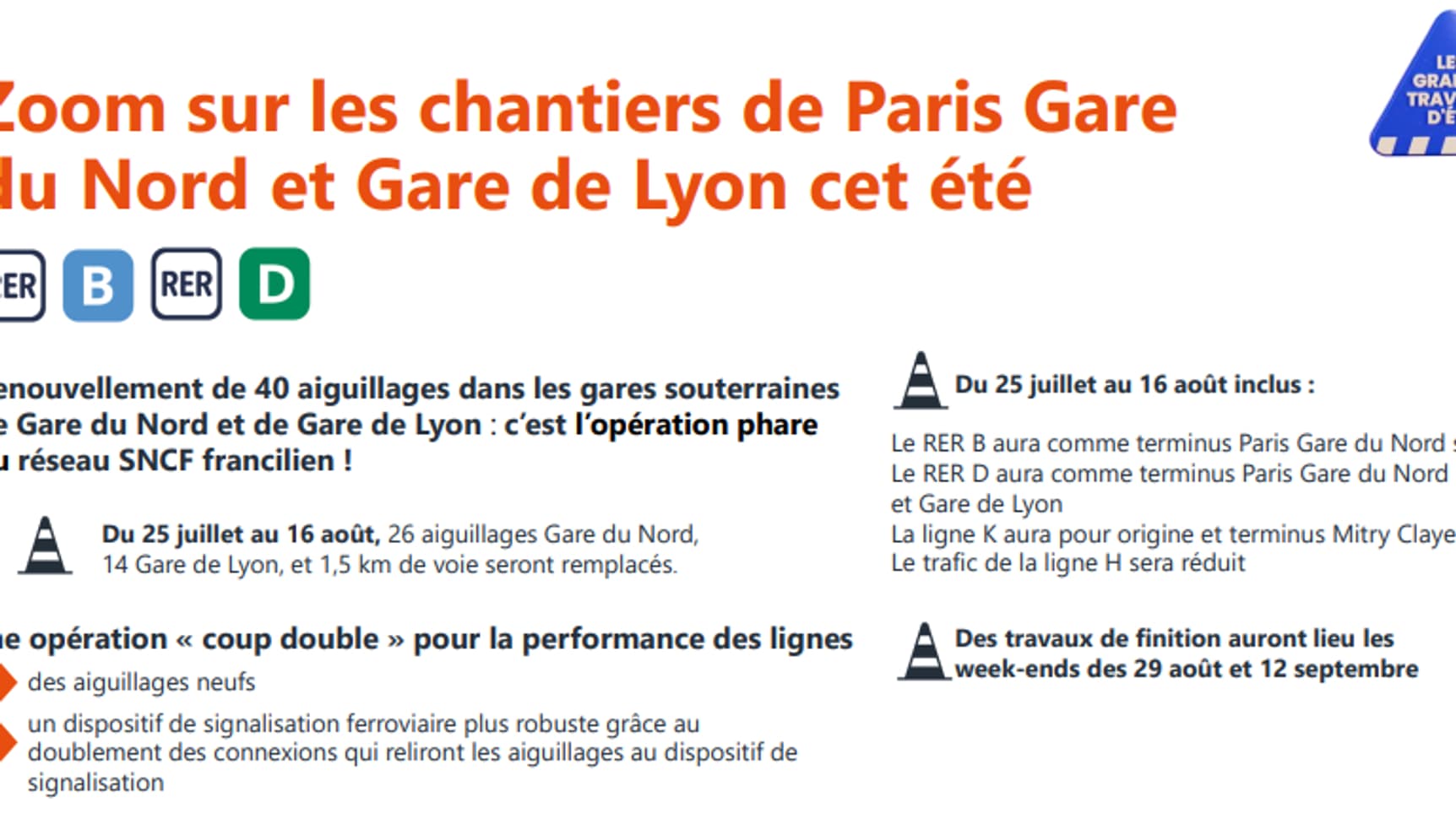 Des travaux d'une "ampleur intense": métros, RER, trams et train, l'été ...