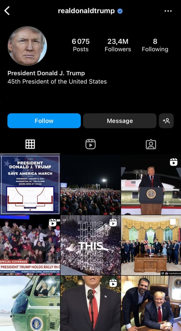 Les comptes Facebook et Instagram de Donald Trump ont été rétablis