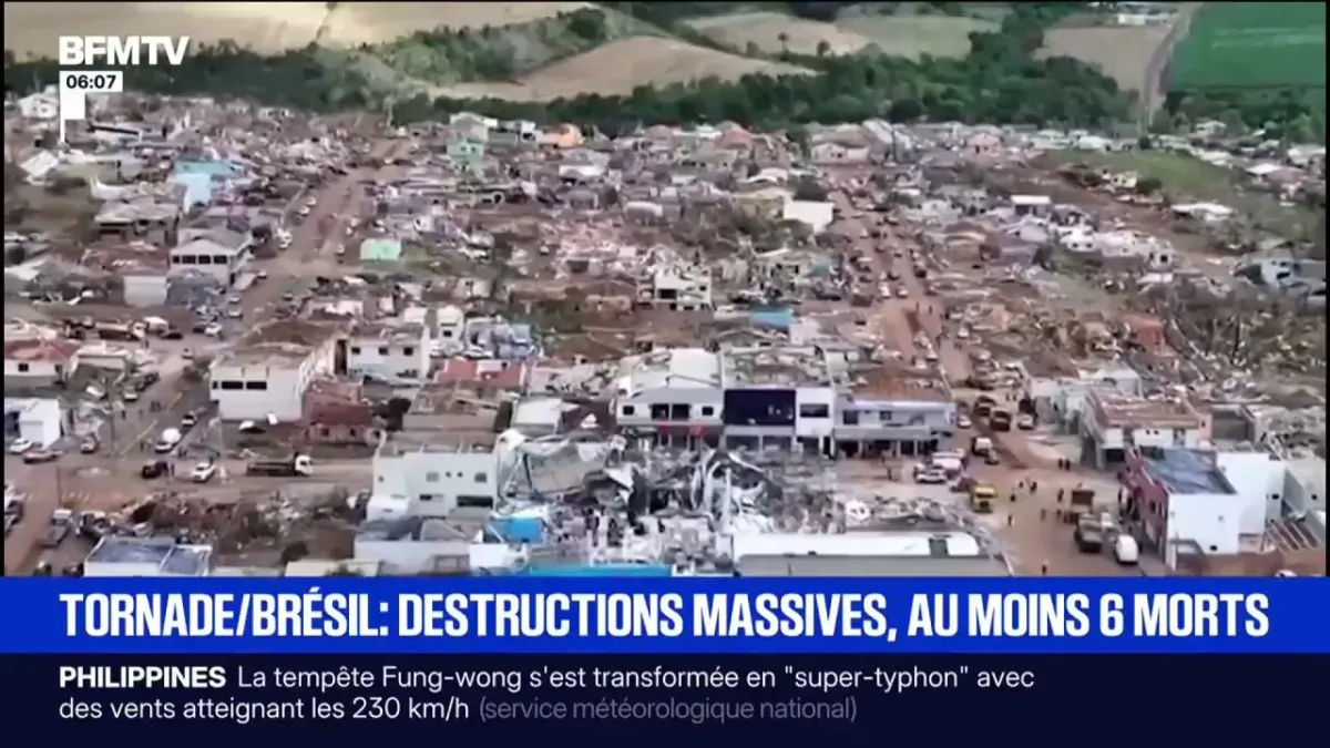 Brésil: une tornade fait au moins 6 morts et provoque des destructions ...