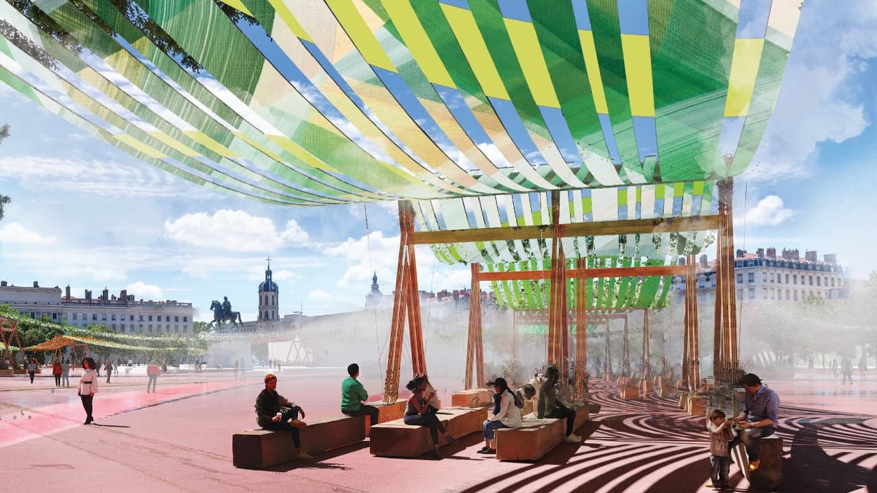"Tissage urbain": les images du projet de réaménagement de la place Bellecour à Lyon