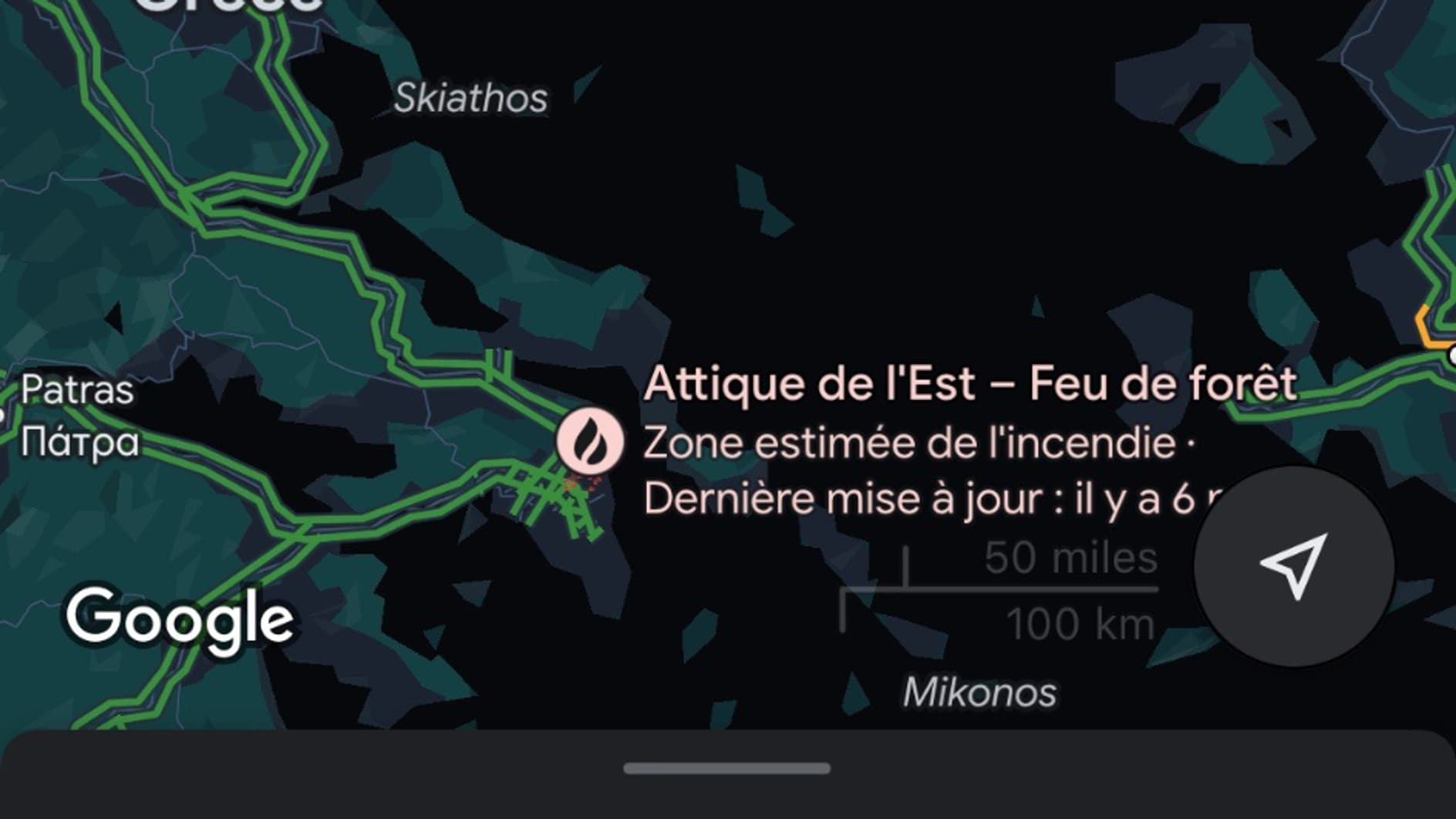 Google Maps: comment vérifier l’étendue d’un feu de forêt en temps réel