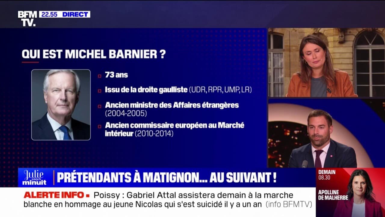 Hypothèse Michel Barnier à Matignon: Julien Odoul (RN) tacle le Hypothèse Michel Barnier à Matignon: Julien Odoul (RN) tacle le