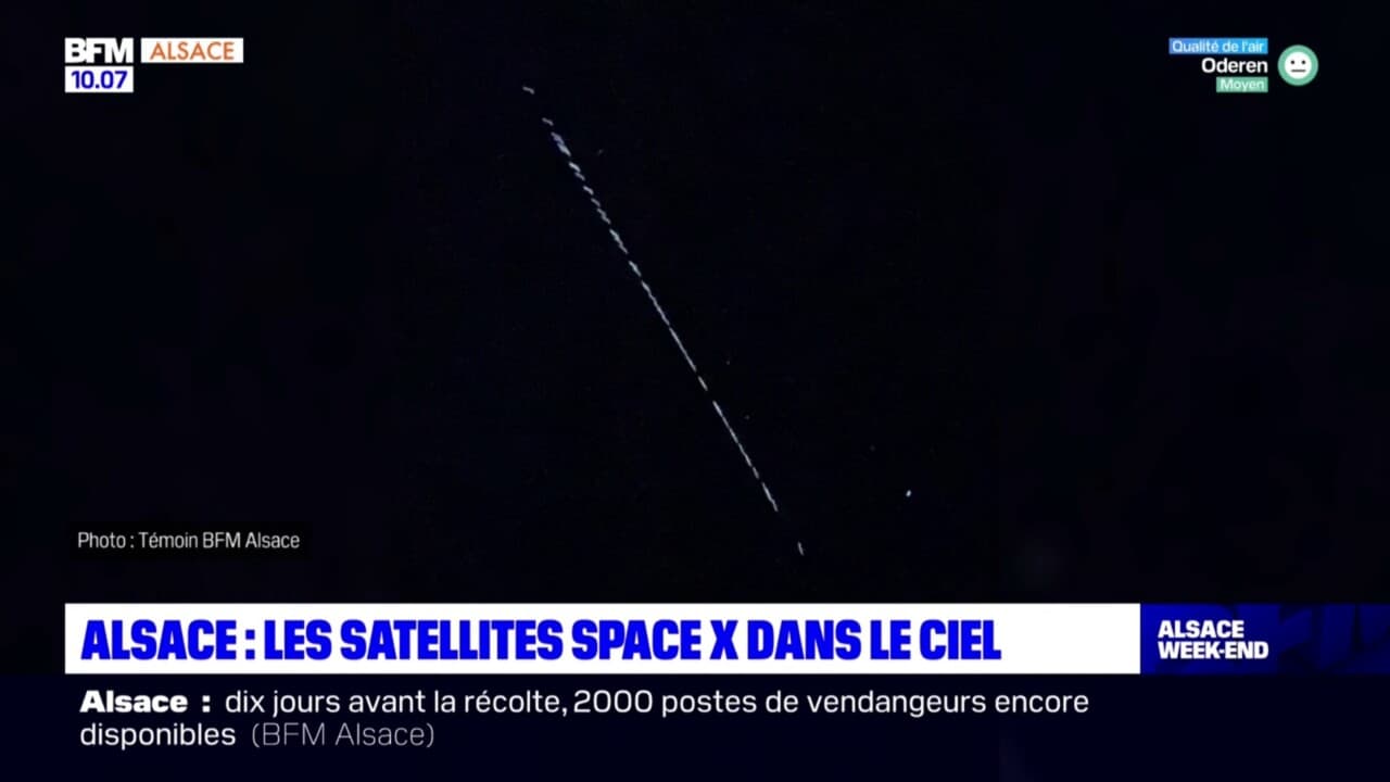Alsace: les satellites SpaceX dans le ciel