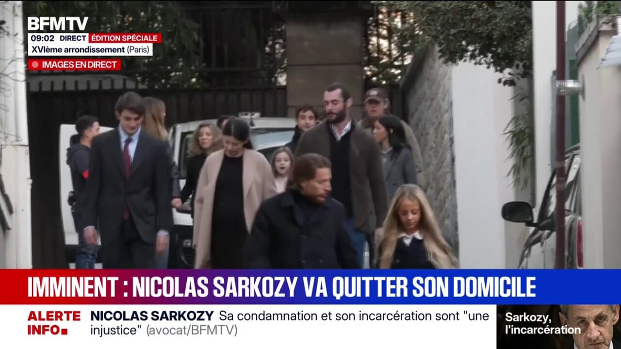 Les images des proches de Nicolas Sarkozy quittant le domicile de l ...
