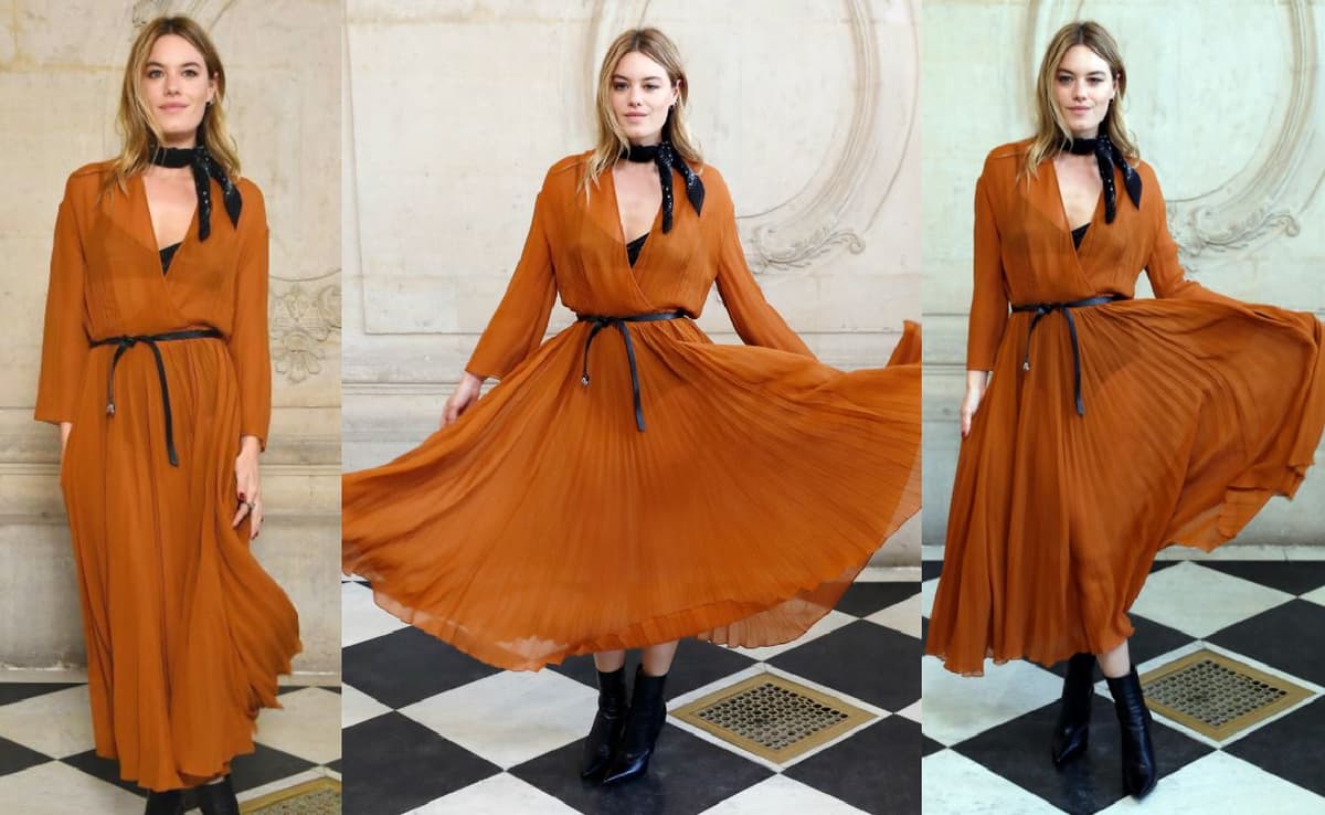 Le look à copier de la semaine: la robe automnale de Camille Rowe