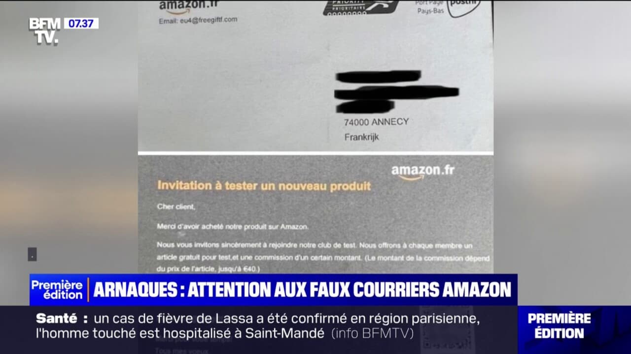 Gare à ces faux courriers Amazon pour tester des produits: il s'agit d ...