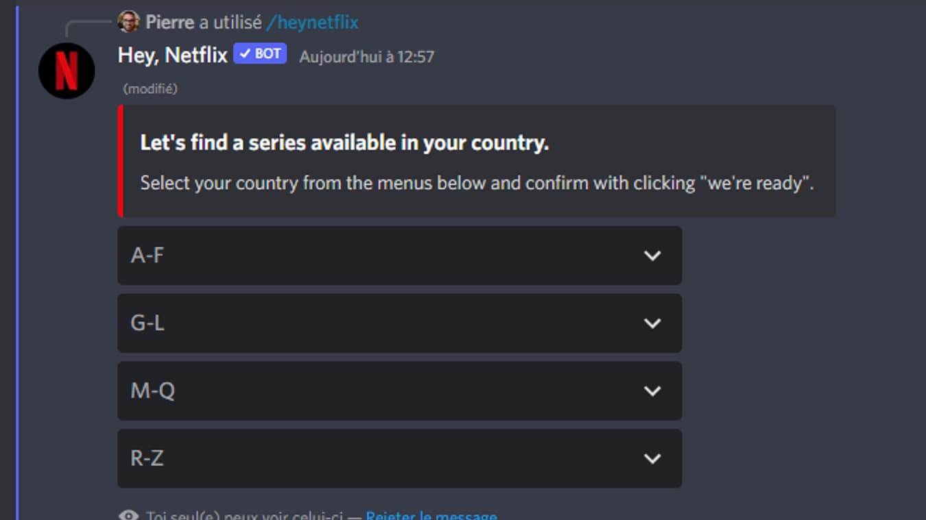 Netflix lance son bot sur Discord pour trouver l'inspiration, mais il est un peu décevant