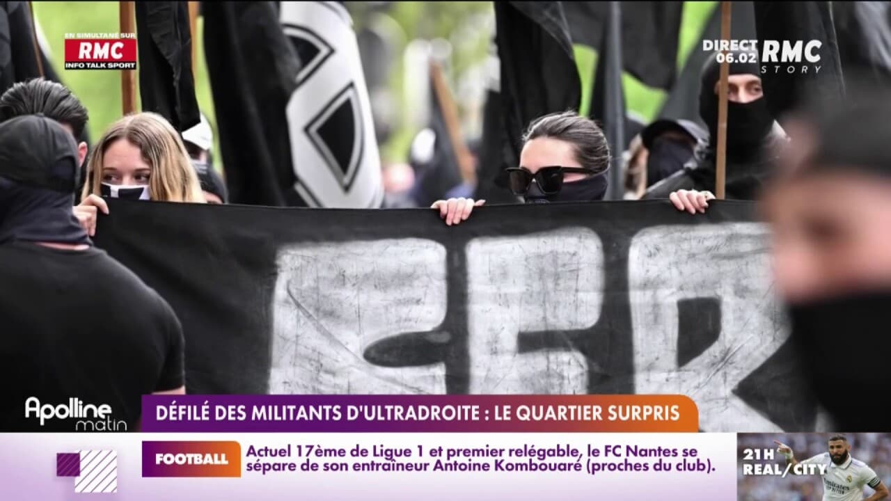 Défilé des militants d'ultradroite: le quartier surpris