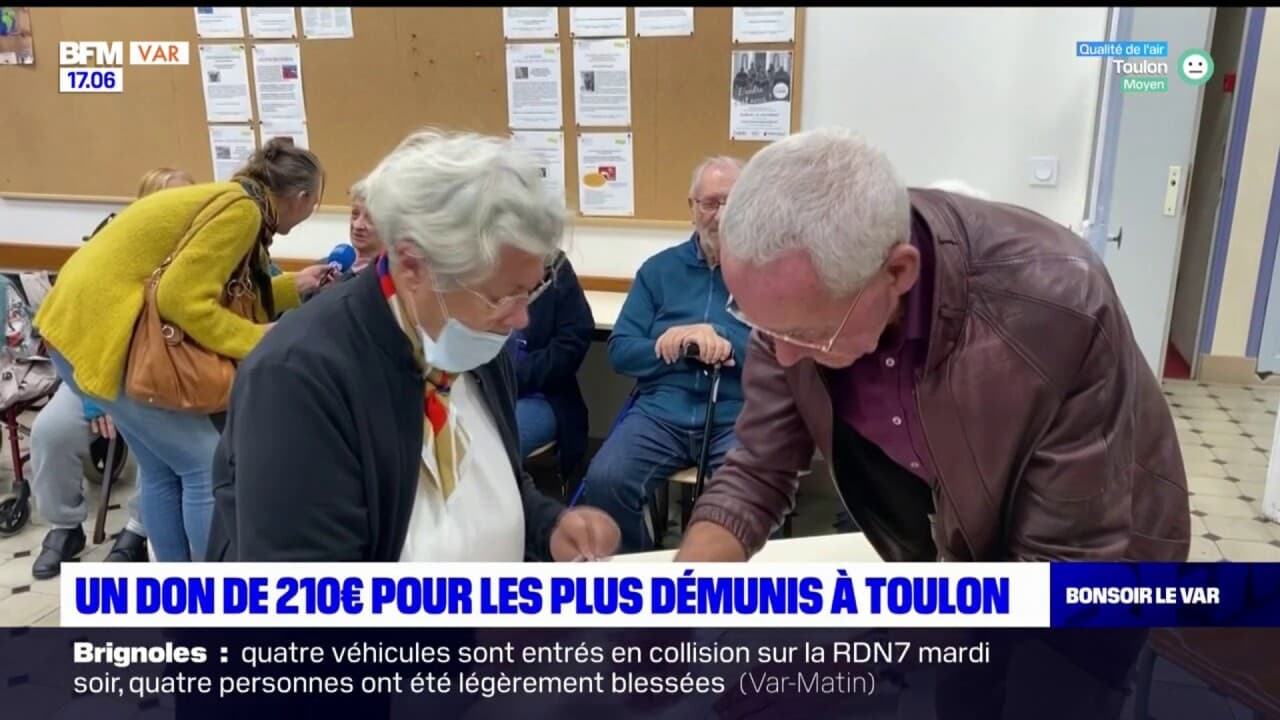 Toulon: un don de 210 euros pour les bénéficiaires des Petits frères ...
