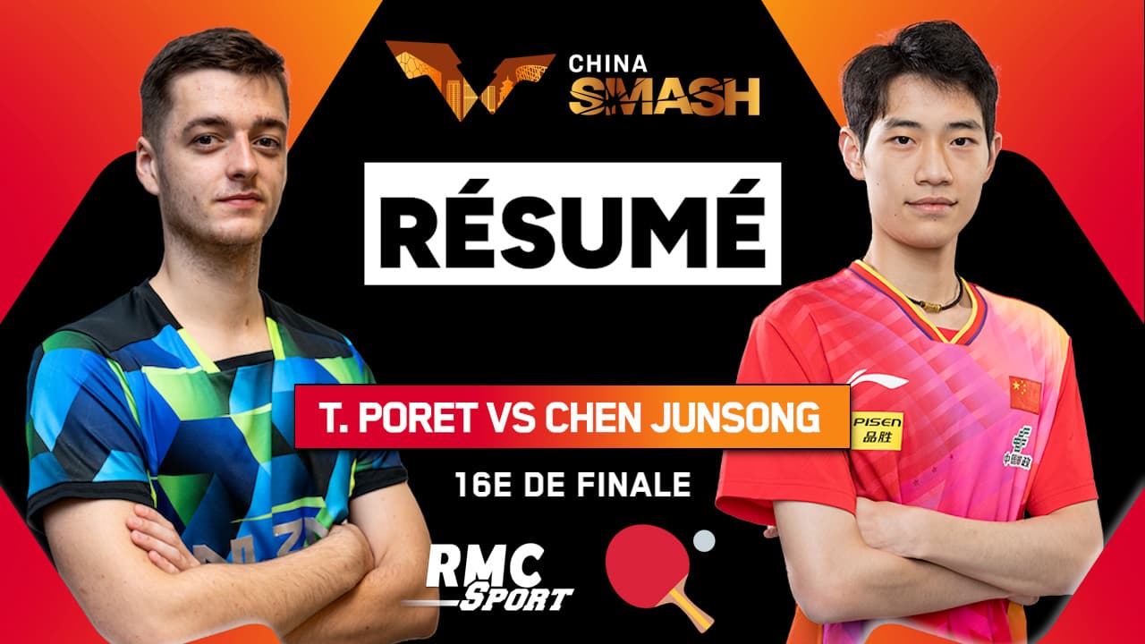 Résumé : Un RETOUR DINGUE dans les derniers instants, Poret face à Chen Junsong (WTT China Smash)