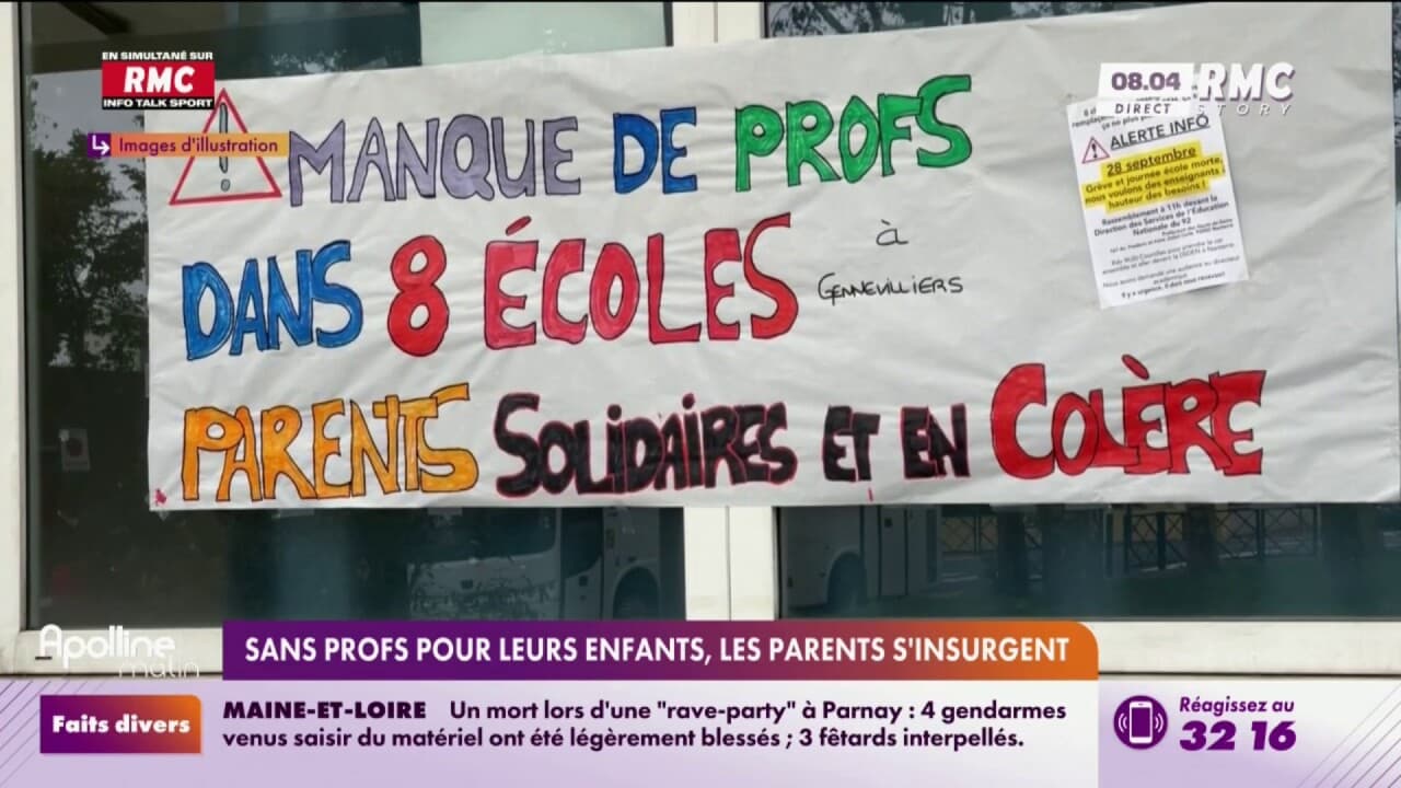 Sans profs pour leurs enfants, les parents s'insurgent