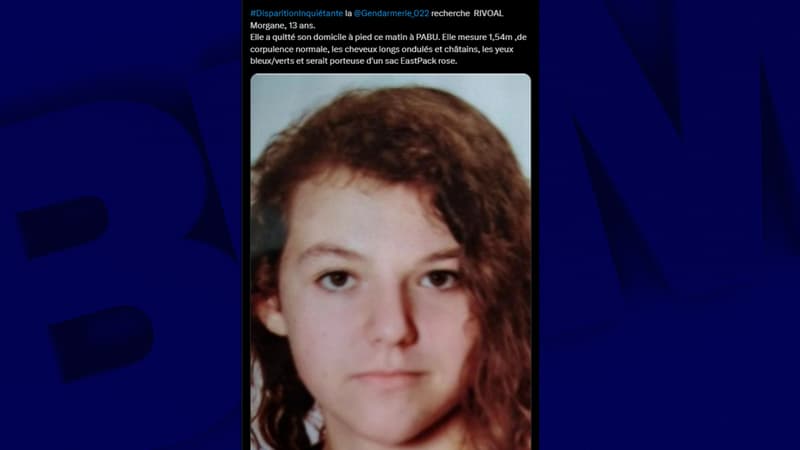 Disparition d'une adolescente de 13 ans dans les Côtes-d'Armor: une ... Disparition d'une adolescente de 13 ans dans les Côtes-d'Armor: une ...