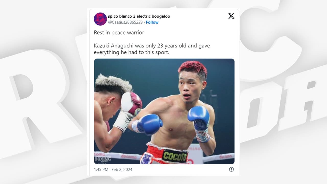 Le boxeur japonais Kazuki Anaguchi meurt à 23 ans des suites d'une ...