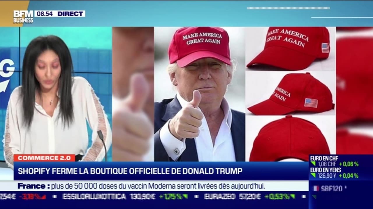 Commerce 2.0 : Shopify ferme la boutique officielle de Donald Trump ...