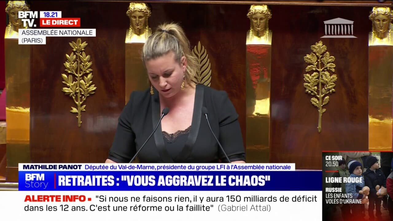Mathilde Panot lors du débat sur la réforme des retraites: "Vous ne ...