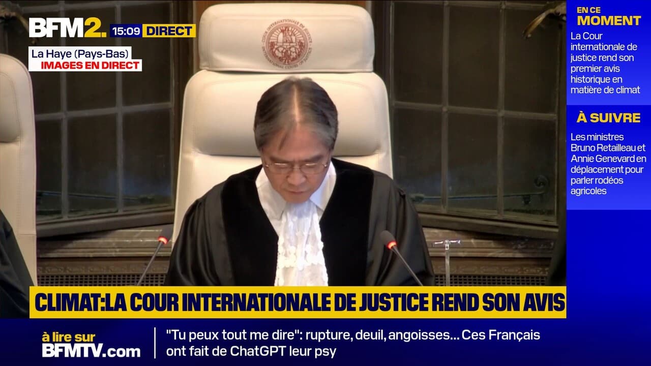 Climat: le changement climatique est "une menace urgente et existentielle" déclare la Cour ...