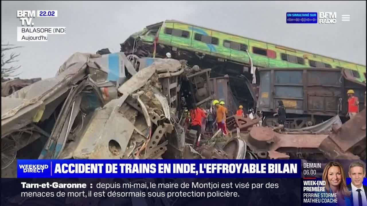Accident de trains en Inde, l'effroyable bilan - 03/06 Accident de trains en Inde, l'effroyable bilan - 03/06