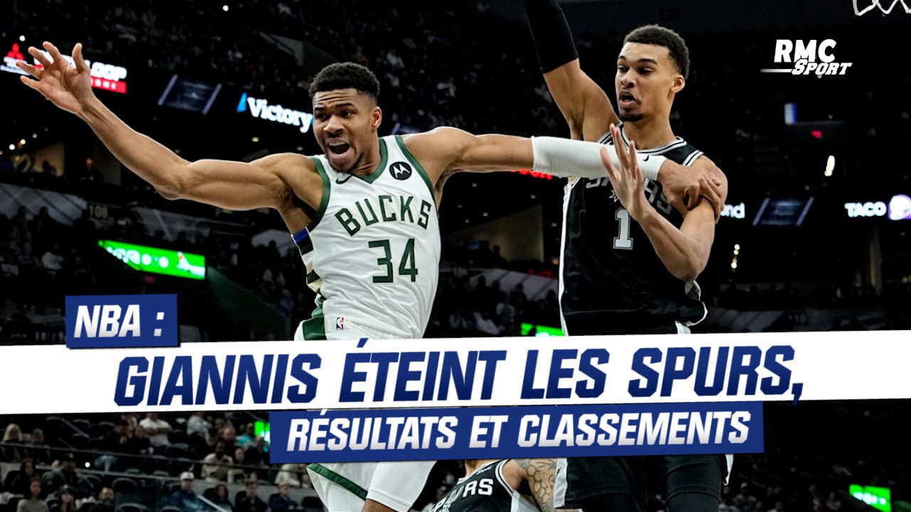 NBA : Giannis éteint les Spurs, classements et résultats