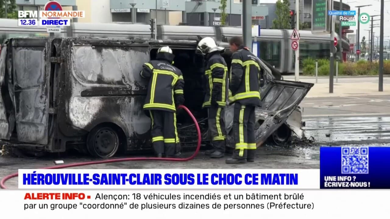 Mort de Nahel: des véhicules brûlés à Hérouville-Saint-Clair et à Caen