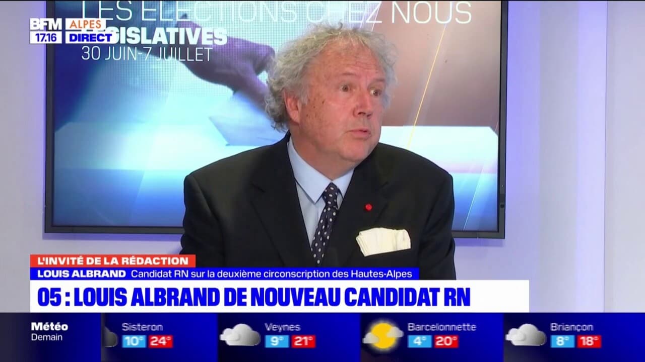 Louis Albrand, candidat RN sur la deuxième circonscription des Hautes ...