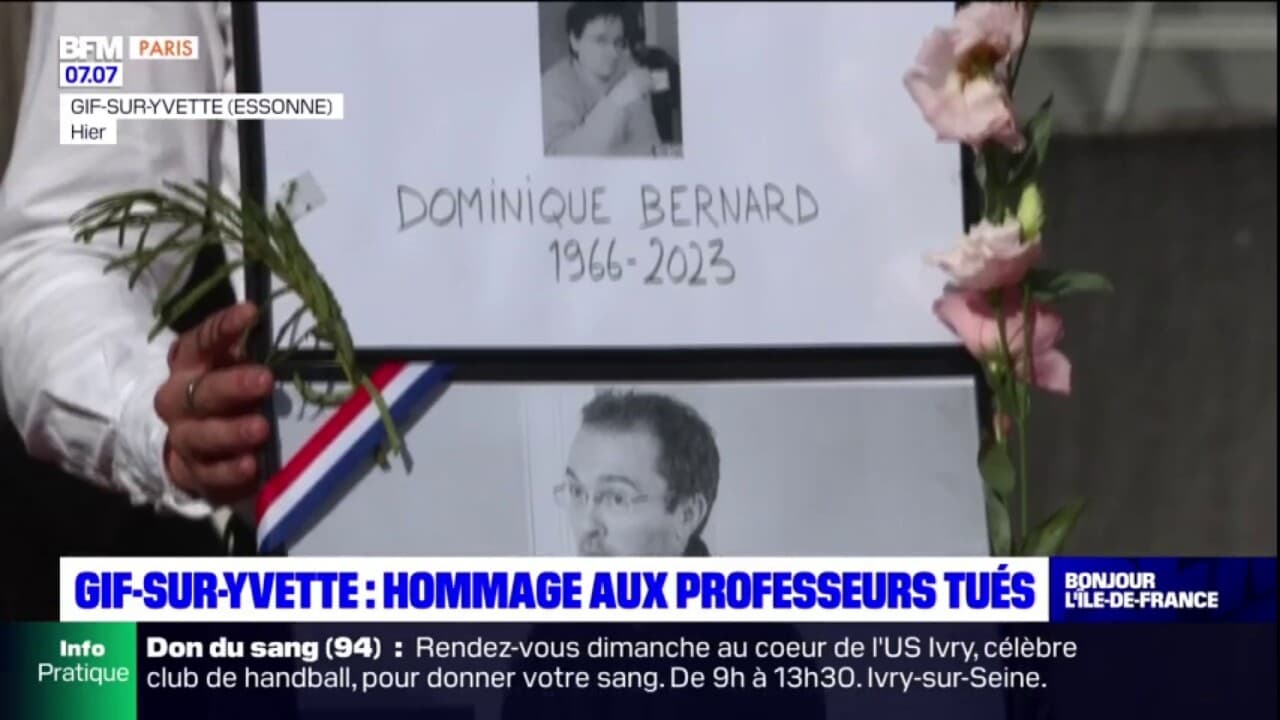Essonne: à Gif-sur-Yvette, des hommages aux professeurs Samuel Paty et Dominique Bernard