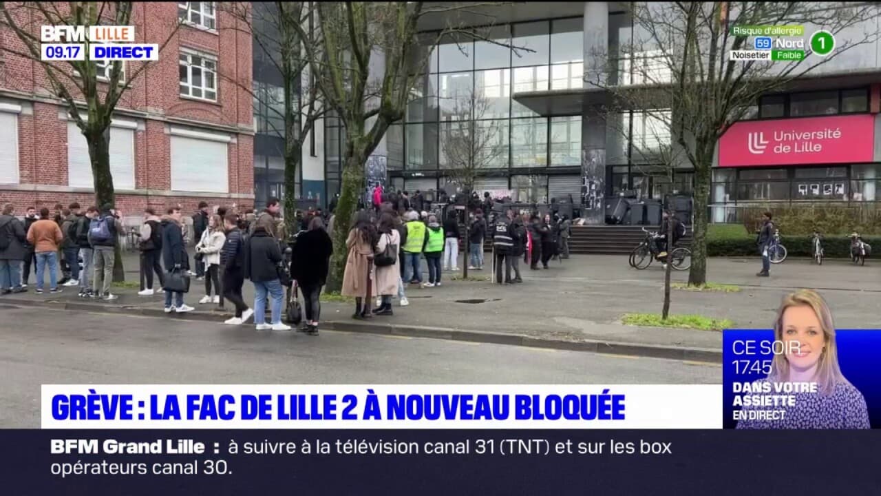 Grève: l'université de Lille 2 à nouveau bloquée, les cours annulés ...