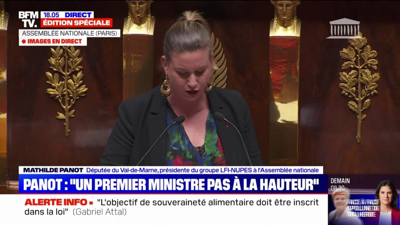 Mathilde Panot à Gabriel Attal: "Le peuple tout entier n'en pleut plus ...