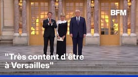 Le couple Macron accueille Donald Trump au château de Versailles
