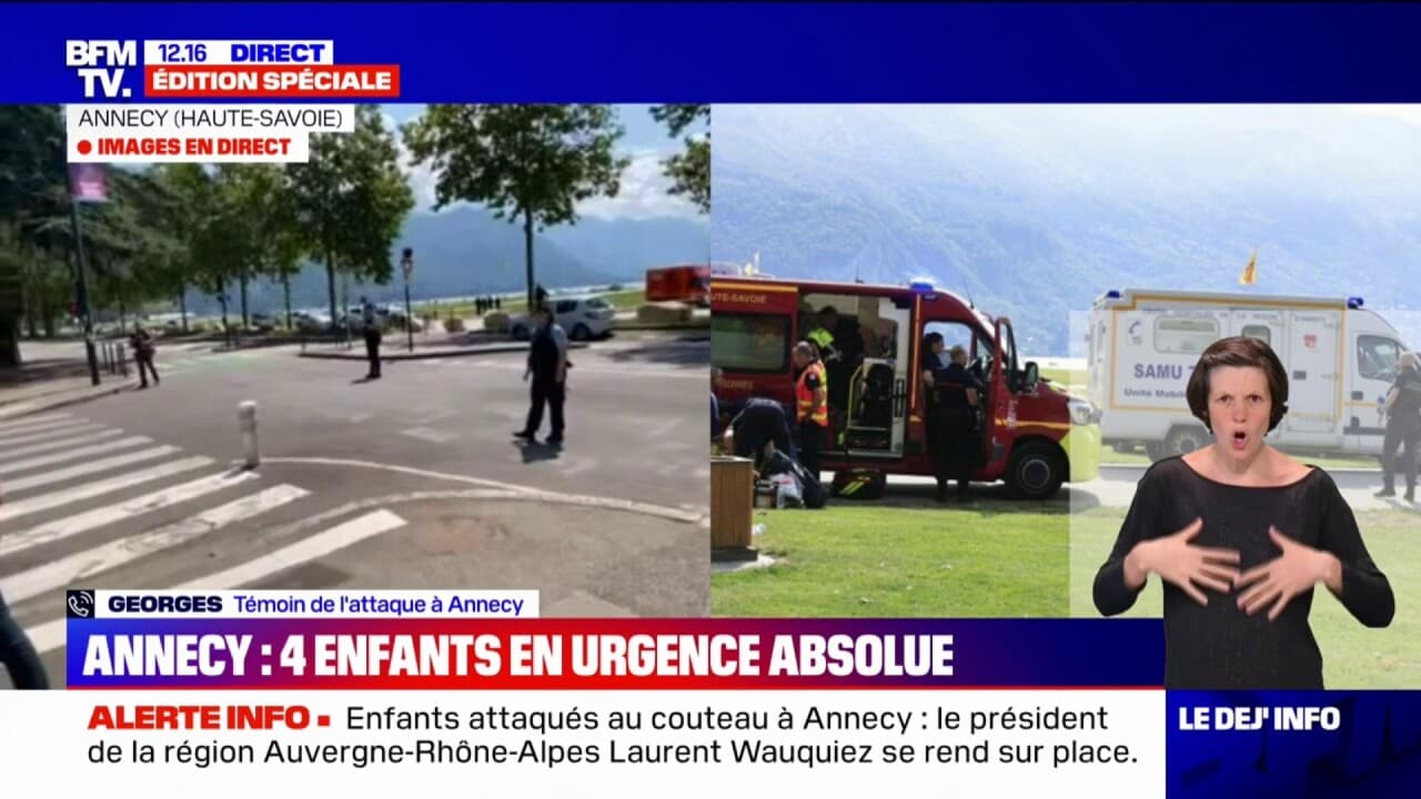 "Des mamans en pleurs, les gens paniquaient": un témoin de l'attaque au couteau à Annecy évoque ...