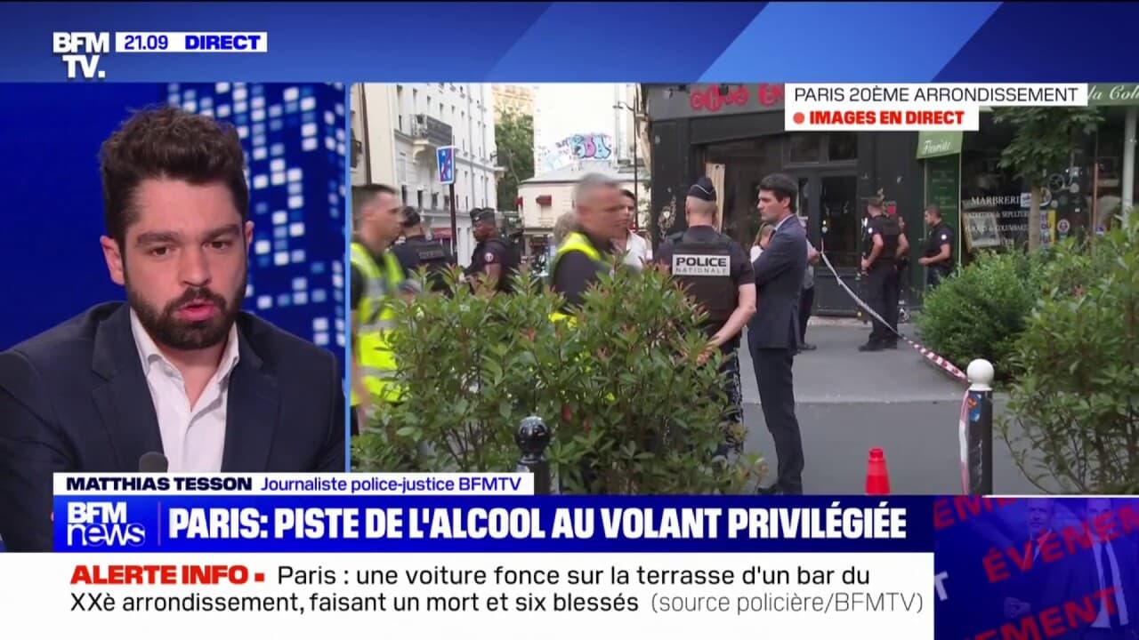 Terrasse percutée par une voiture à Paris: une personne est décédée, trois ont été placées en ...