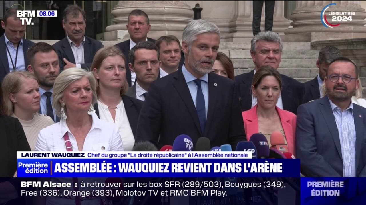 Laurent Wauquiez, élu à la tête du groupe LR à l'Assemblée baptisé "La ...