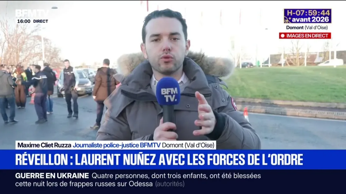 Réveillon: le ministre de l'Intérieur Laurent Nuñez est actuellement en ...